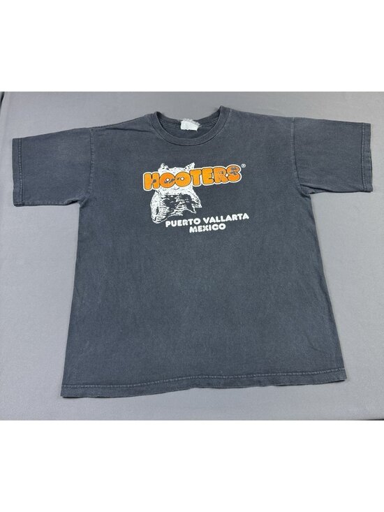 Hooters | Shirts | Rare Vintage Y2k Hooters Sun Fade Black Shirt Promo ...